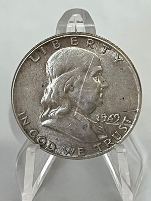 1949-P Silver Benjamin Franklin Half Dollar Coin - 90% Silver # 2068 | eBay