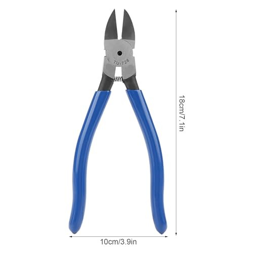 8 inch Diagonal Pliers Blue Cable Cutters Side Flush Cutting Blue ...