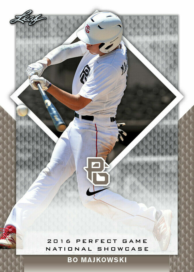 BO MAJKOWSKI 2016 LEAF "PERFECT GAME" SHOWCASE NIKE ALL-AMERICAN ROOKIE ...