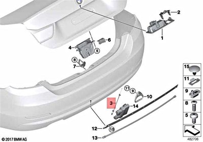 Genuine BMW Hybrid M5 M3 M4 GTS Bowden Cable Emergency Unlocking ...