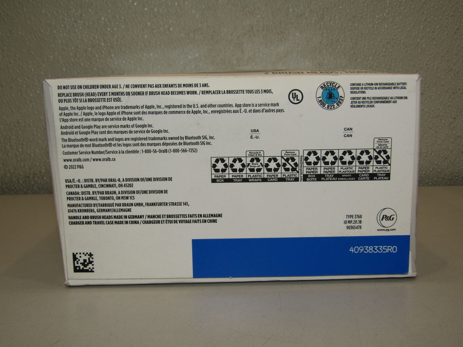 Oral-B iO Rechargeable Toothbrush Patient Starter Kit - iO MP.21I1.1B ...