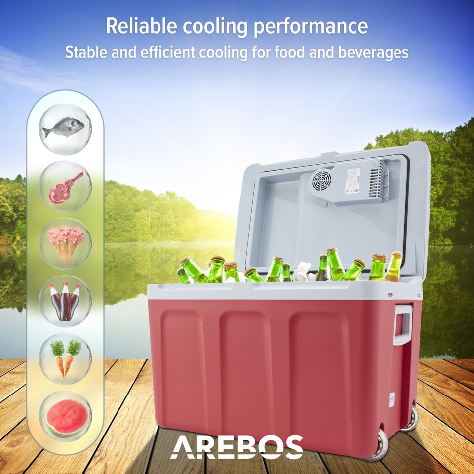 AREBOS cool box 40L car thermoelectric warming box 12V 230V ...