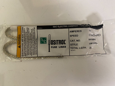 (1) S&C Positrol Fuse Links 100A Universal STD Length 23" 64100R1 100 ...
