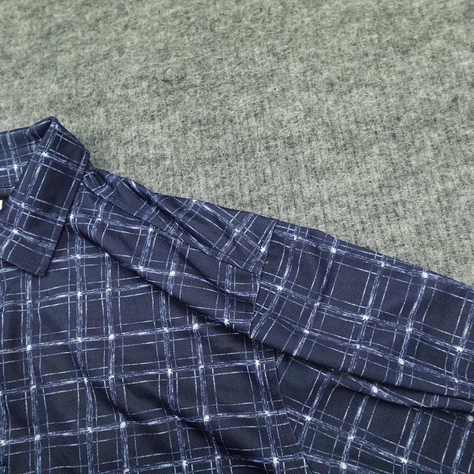 FootJoy Polo Shirt Mens Medium Blue White Golf Golfer Lightweight Rugby ...