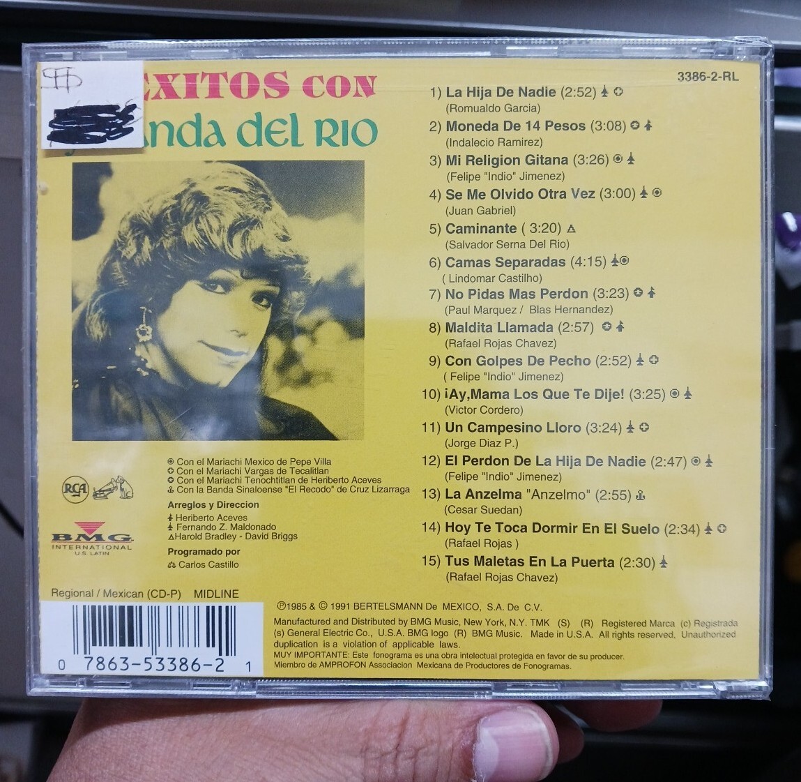 15 Exitos con Yolanda Del Rio by Yolanda del Rio (CD, Aug-1992, RCA ...