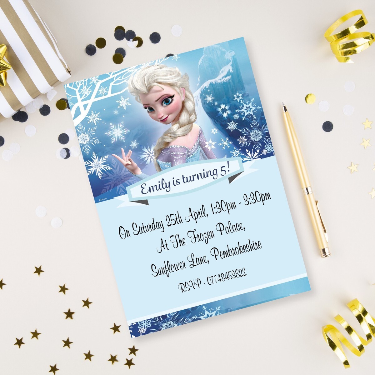 Frozen Pool Party Invitations