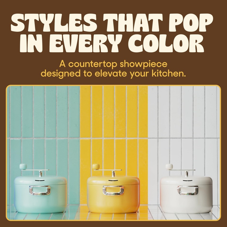 Popsmith Popcorn Popper in Butter - 6 Quart Stovetop Popcorn Machine ...