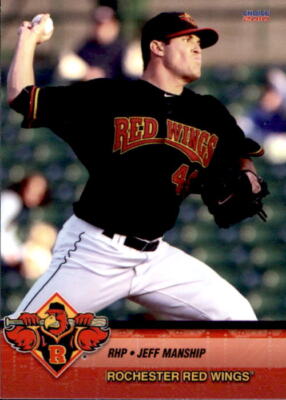 2010 Rochester Red Wings Choice #12 Jeff Manship Boerne Texas TX ...