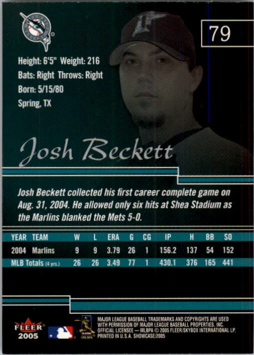 2005 Fleer Showcase #79 Josh Beckett | eBay