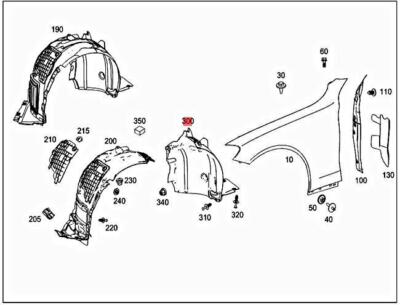 Genuine MERCEDES A205 C205 S205 W205 Cover wheel arch 2056912800 | eBay
