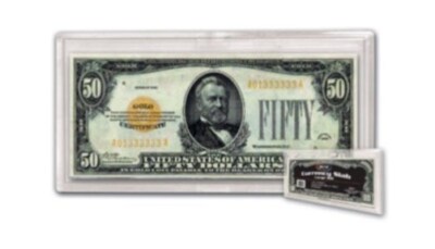 Lot of 50 BCW Currency Slab Holders LARGE OLDER US BILL snap together ...