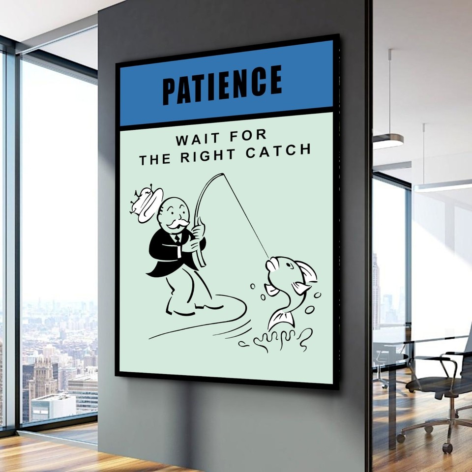 PATIENCE Monopoly Quote Success Quote Work Decor Motivation POSTER ...