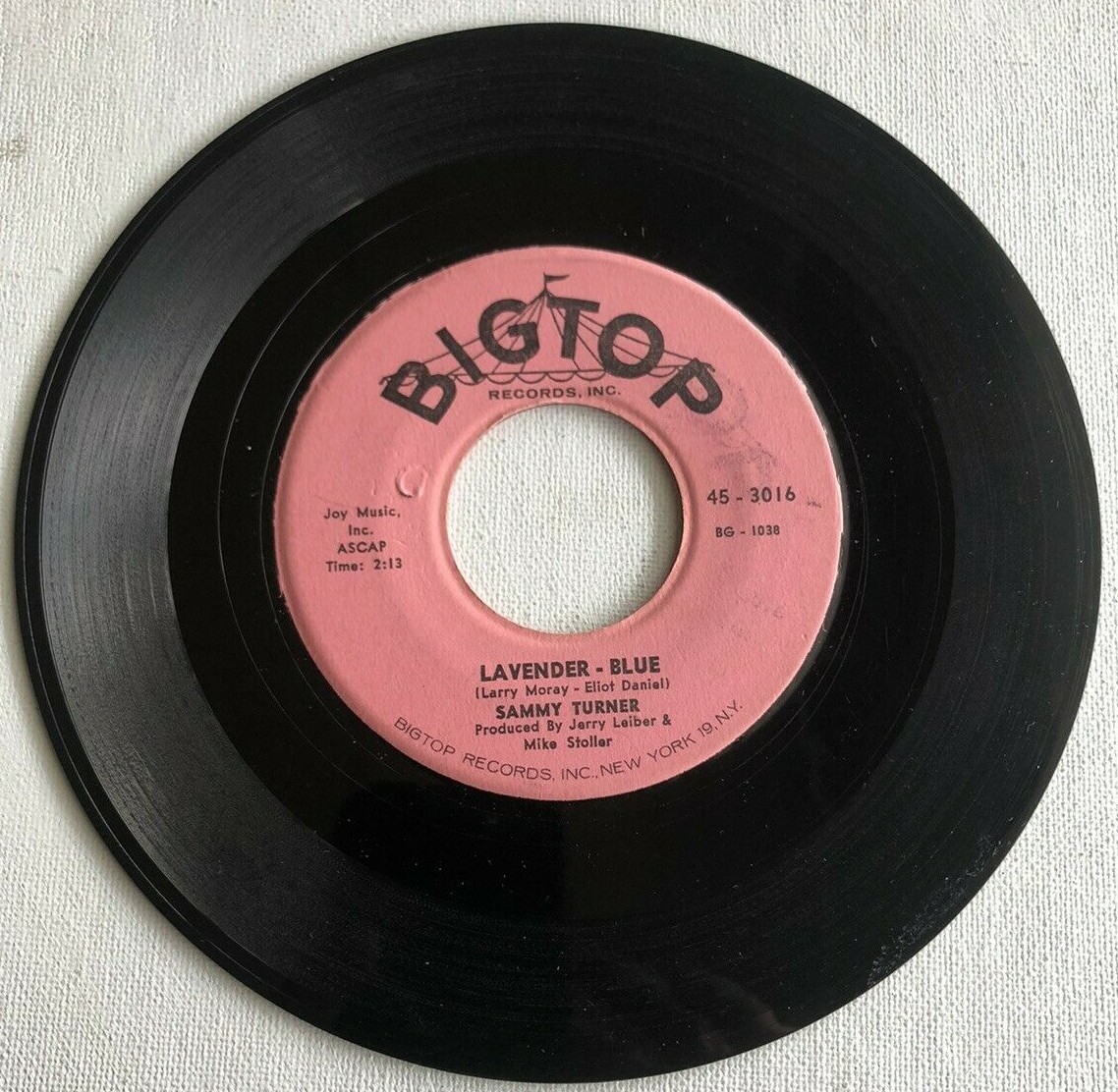 SAMMY TURNER, LAVENDER-BLUE, BIGTOP#3016, POP 45 RECORD, 1959 | eBay
