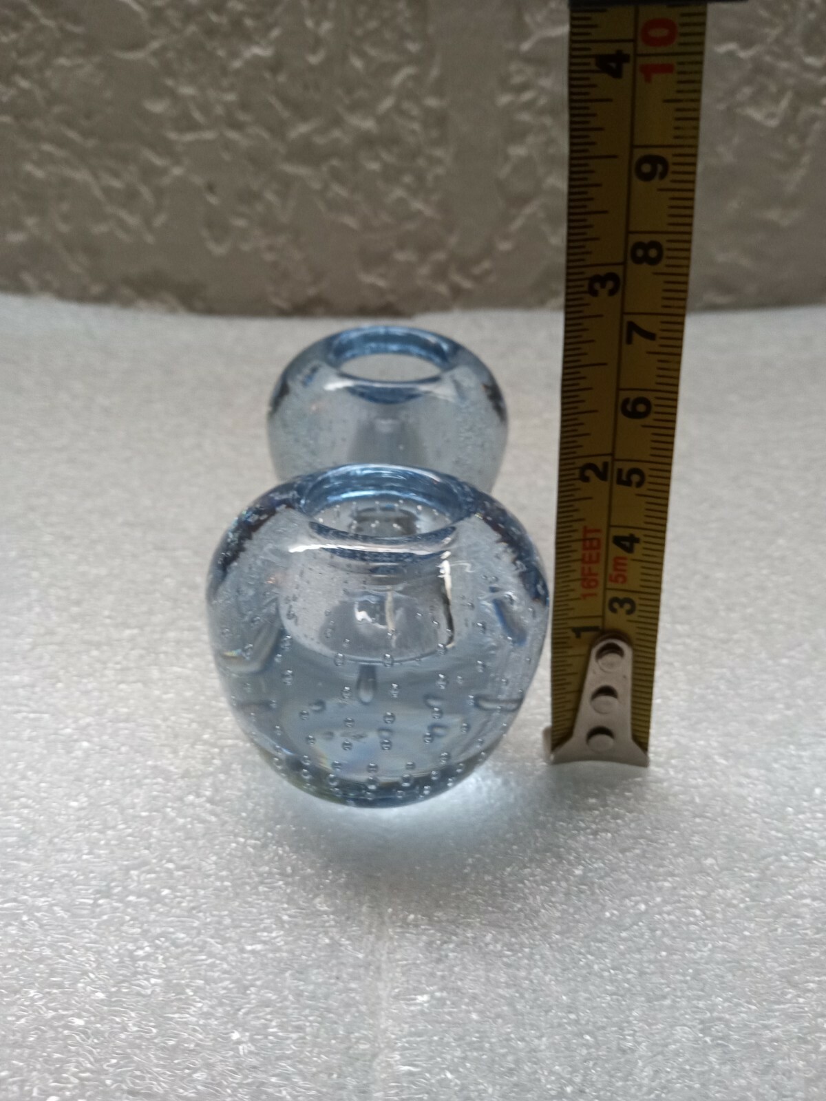 Murano Glass Round Small Blue Glass Candle Stick Holders | eBay