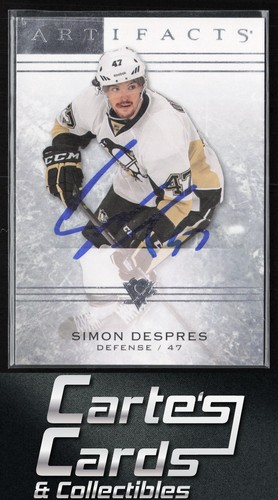 Simon Despres 2014-15 Upper Deck Artifacts #44 Penguins TTM/IP Signed ...