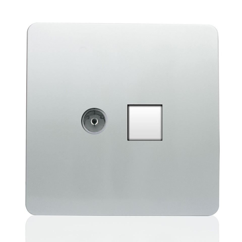 Trendi Switch Silver Designer Lightswitches Plug Sockets, Fused Spurs ...