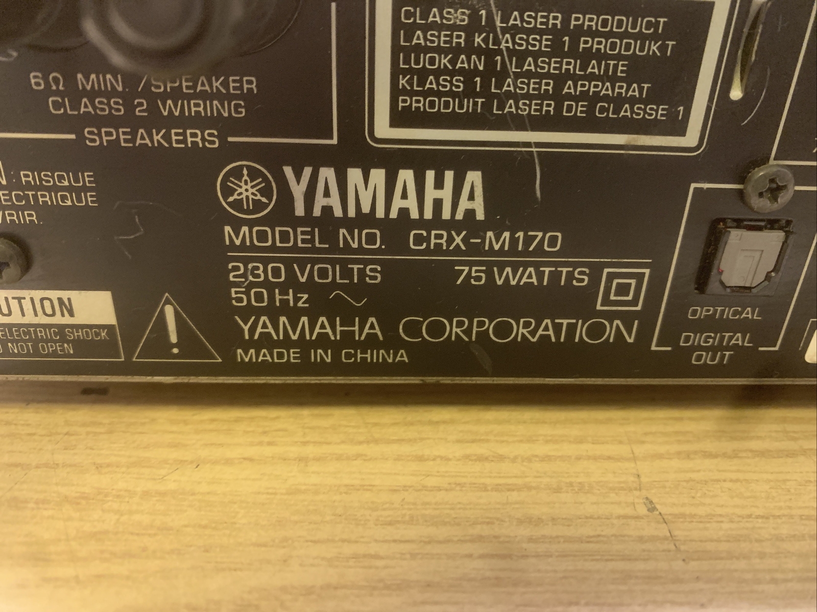 Yamaha CRX-M170 Natural Sound CD Player and Radio Receiver - Faulty ...