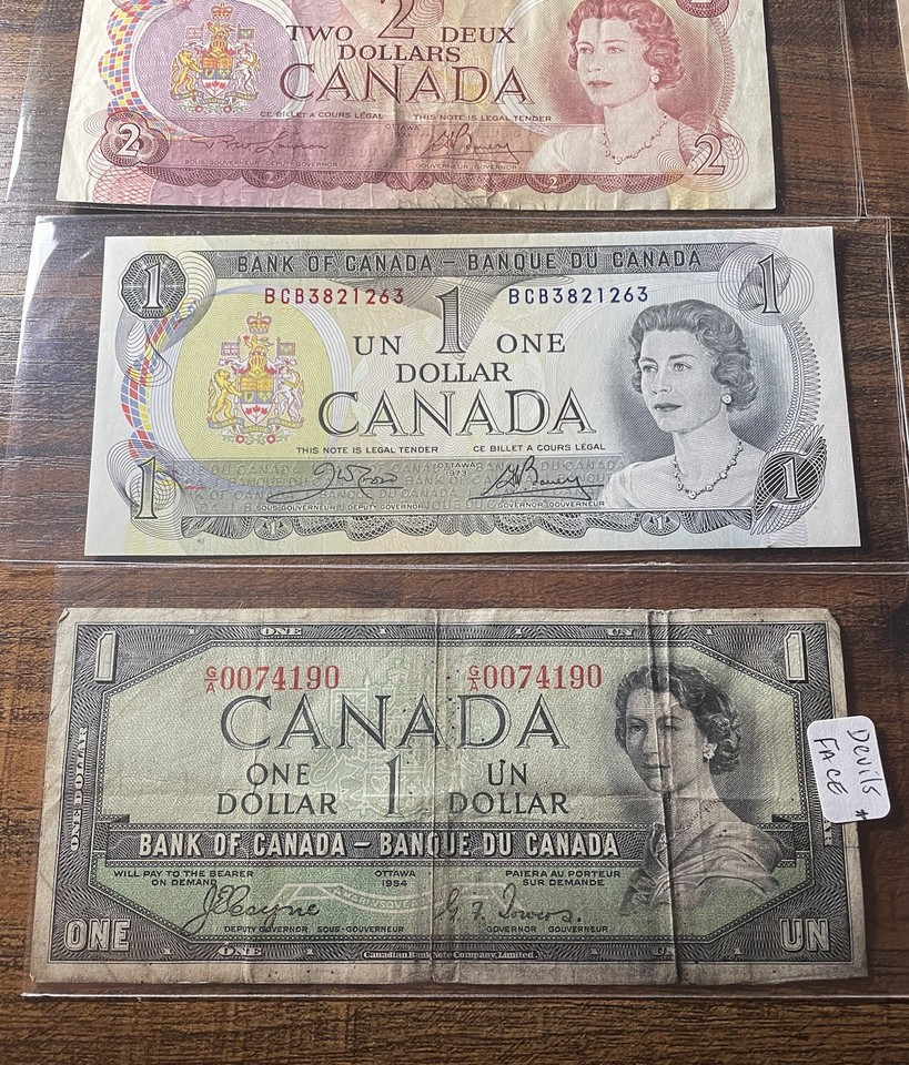 Canadian/Canada Paper & Polymer currency Lot - $20, $10, $5, $2 & $1 ...