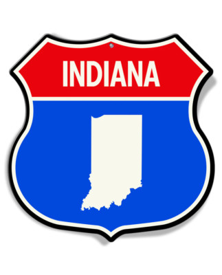 State of Indiana Interstate - Shield Shape - Aluminum Sign | eBay