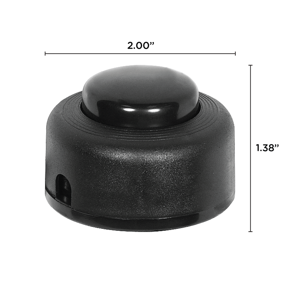 Satco BLACK STEP ON/OFF BUTTON Push Floor Foot Pedal Round Lamp Light ...