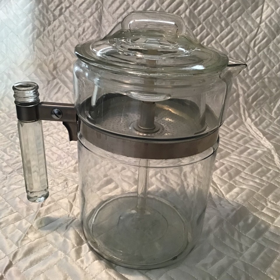 VINTAGE PYREX GLASS PERCOLATOR COFFEE POT FLAMEWARE | eBay