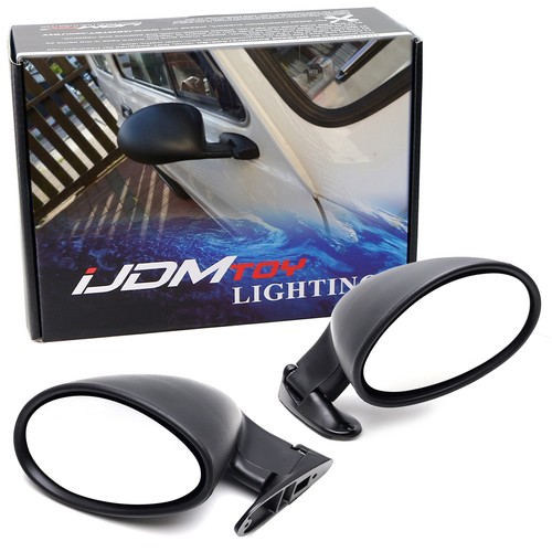 Matte Black California Claasic Retro Style Universal Oval Rear View ...