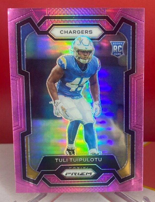 2023 Panini Prizm Tuli Tuipulotu Rookie Pink Silver RC #354 Los Angeles ...