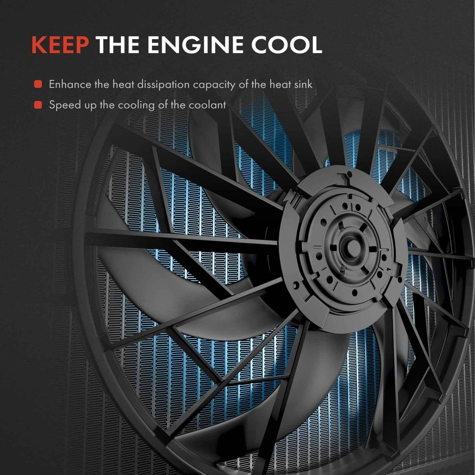 Dual Engine Radiator Cooling Fan w/ Control Model Assembly for VW ...