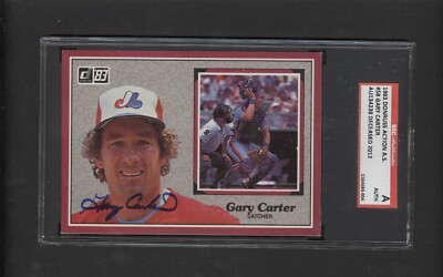 Gary Carter Autographed 1983 Donruss Action Jumbo Card Expos SGC ...