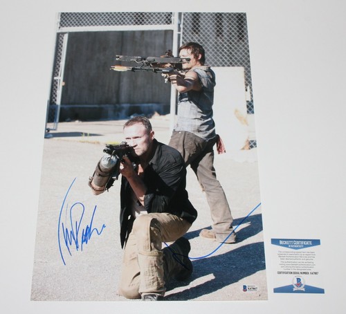 THE WALKING DEAD MICHAEL ROOKER NORMAN REEDUS SIGNED 12x18 PHOTO ...