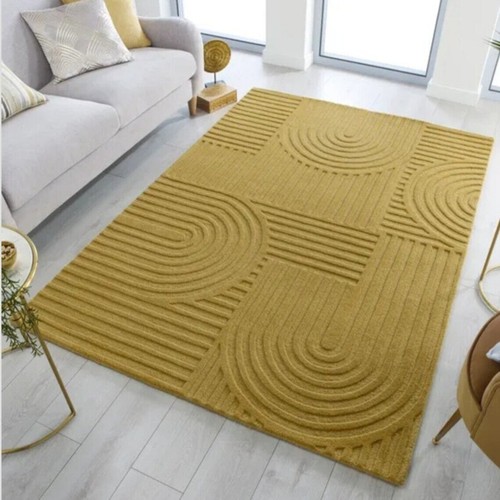 Modern Loop & Cut -Pile design rugs Hand-Tufted 100% Wool Handmade Area ...