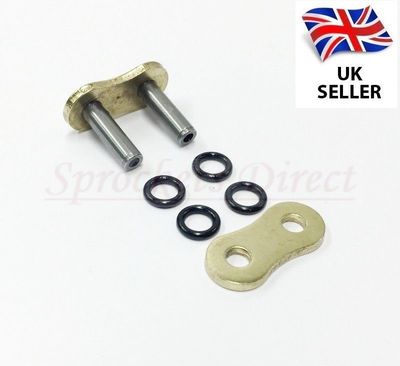 GOLD 530 X RING MOTORCYCLE BIKE DIRT BIKE ATV QUAD DRIVE CHAIN RIVET ...