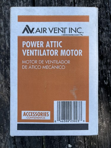 AIR VENT INC 120V 5.0 Diameter Steel Gable Vent Exhaust Fan Motor 1/2” Shaft NOS 46388230233| eBay