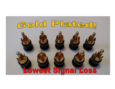 10 - RCA SHIELDED SHORTING CAPS / PLUGS - RF/EMI & NOISE CANCELING ...