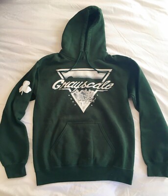 Grayscale Band Hoodie Unisex Size Small in Dark Green | eBay