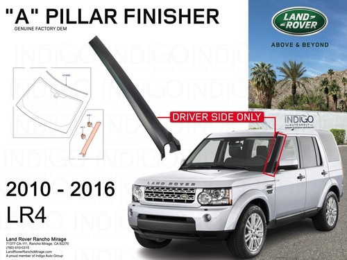 LAND ROVER MOULDING "A" PILLAR OUTER FINISHER SATIN BLACK LH LR4 ...