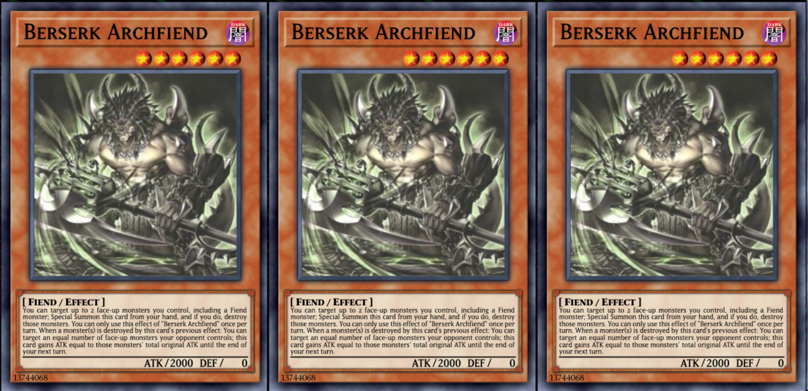 Yugioh! -3x Berserk Archfiend - PHNI-EN027 - Phantom Nightmare - NM/M ...