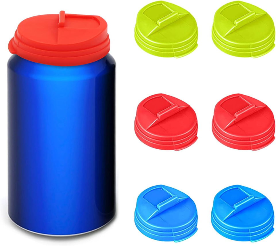 6 PCS Soda Can Lids Can Covers, Bottle Caps, Spill-Proof Soda Pop Tops ...