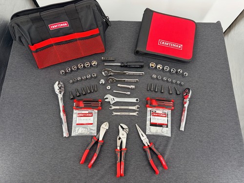 CRAFTSMAN 89pc Mechanics Tool Set w/bag and zipper case (Slightly Used ...
