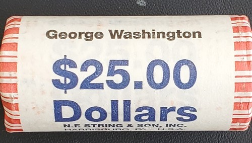 U. S. Mint wrapped Roll of 25 George Washington Presidential $1 coins ...