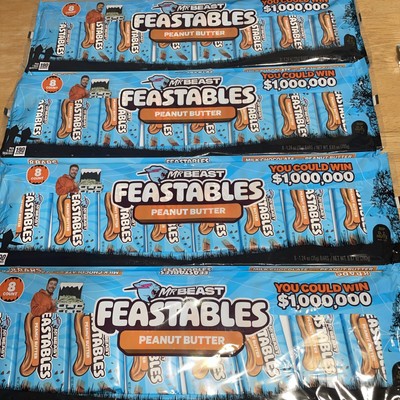 Mr Beast FEASTABLES Milk Chocolate & Peanut Butter 32 Bars 1.24oz ...