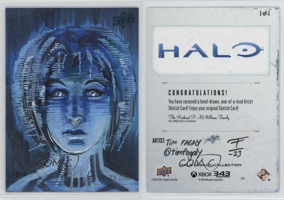 2024 Upper Deck Halo Legacy Collection Tim Fagaly #SKT Auto Sketch l6g ...