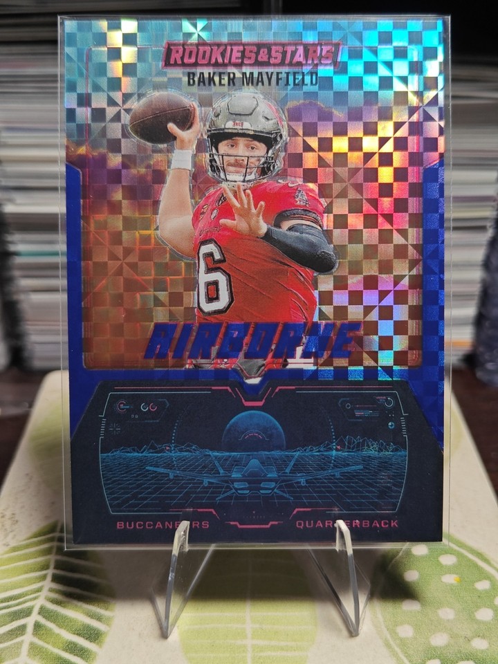 2025 Rookies & Stars Baker Mayfield Airborne Blue Plaid #18 | eBay