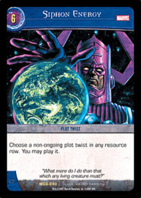 VS System: Siphon Energy [Played] Marvel Coming of Galactus TCG CCG ...