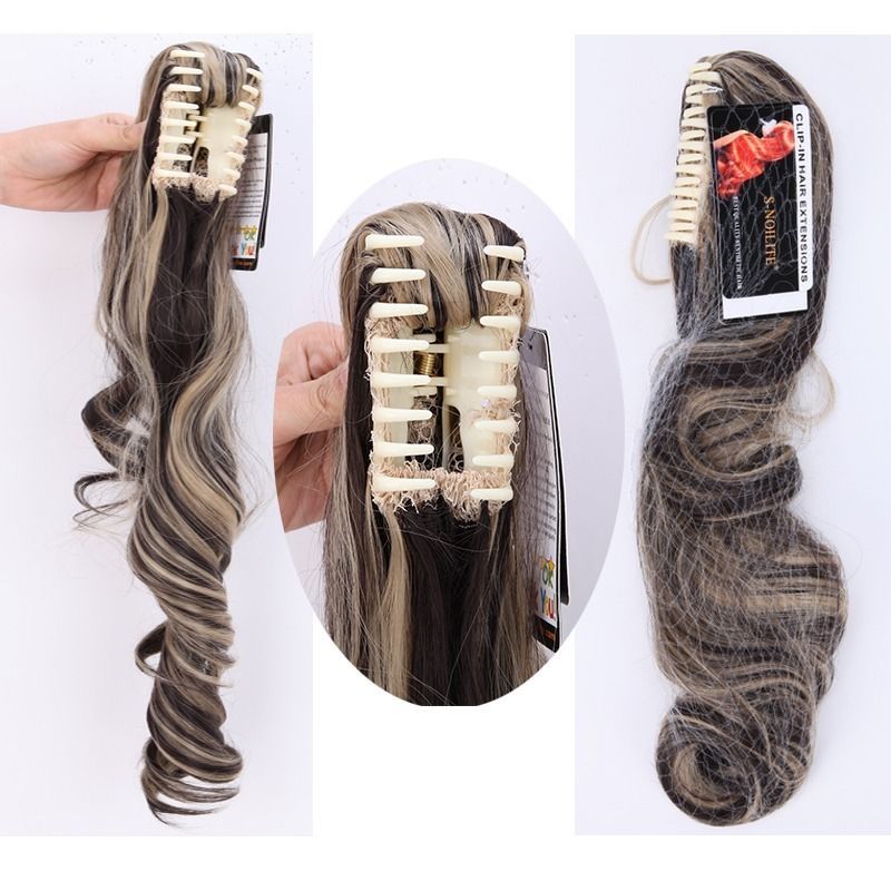 Real Thick Clip In Pony Tail Hair Extensions Claw Clip On Ponytail As ...