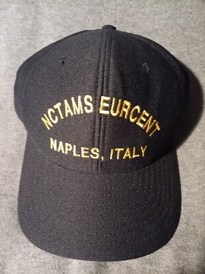 NCTAMS EURCENT NAPLES, ITALY BLACK CAP SNAP BACK PRE-OWNED | eBay