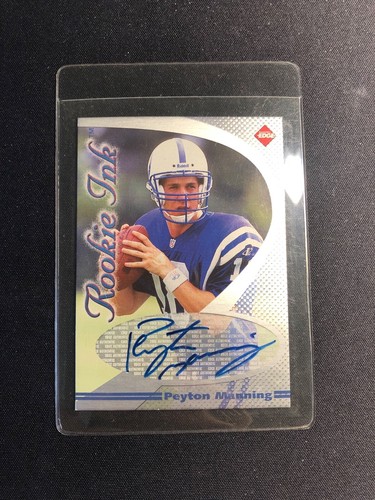 Peyton Manning 1998 Rookie Ink Autograph Collectors Edge + bonus uncut ...