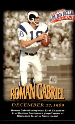 1997 Fleer #37 Roman Gabriel Million Dollar Moments Game Cards | eBay
