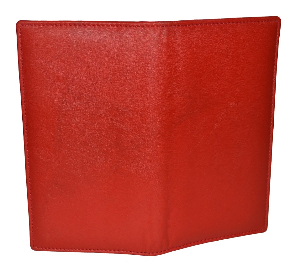 Leatherboss Genuine Leather Hand Crafted Checkbook Cover Top tear n ...