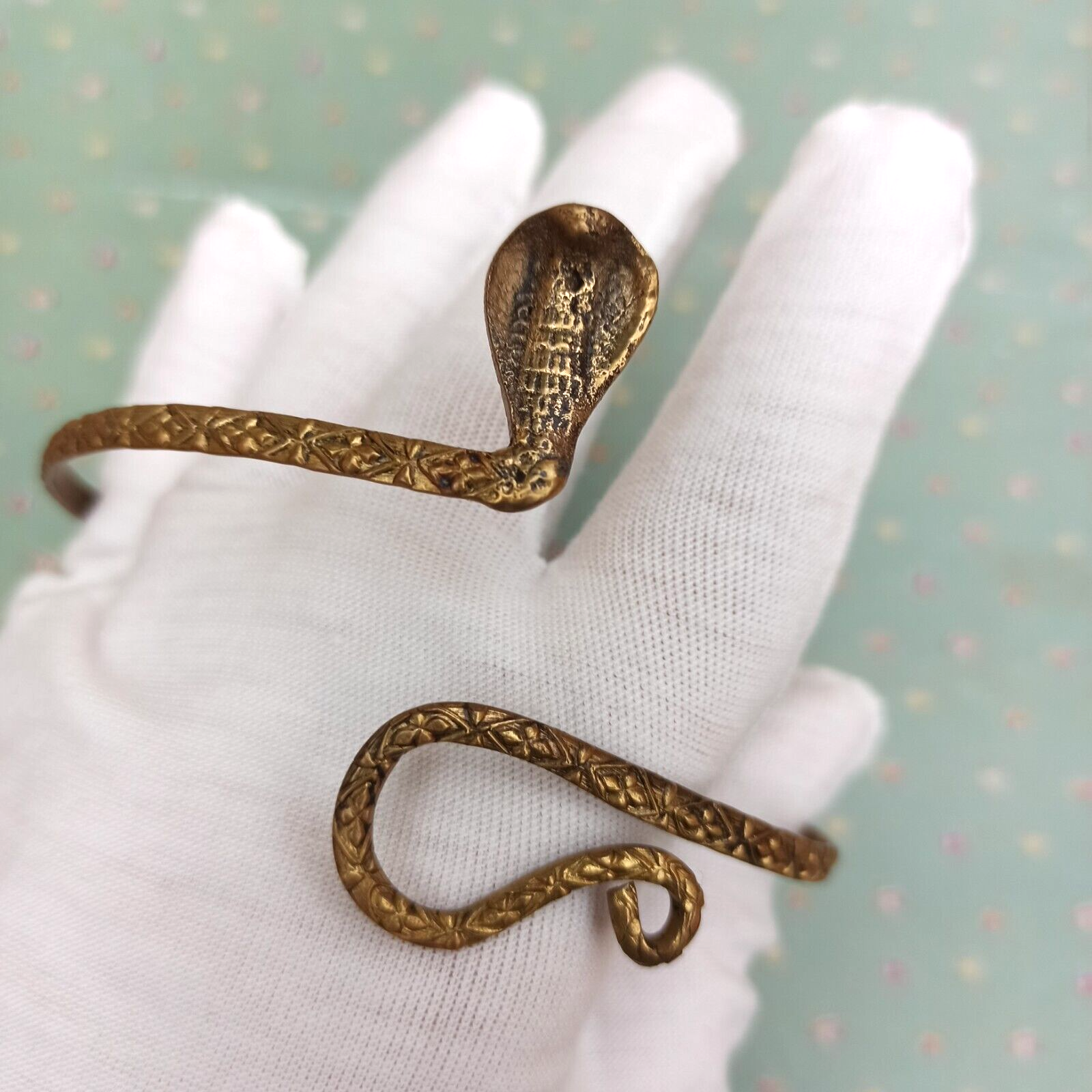 Egyptian Revival Cobra Armlet Bracelet Split Snake Bangle Bohemian ...